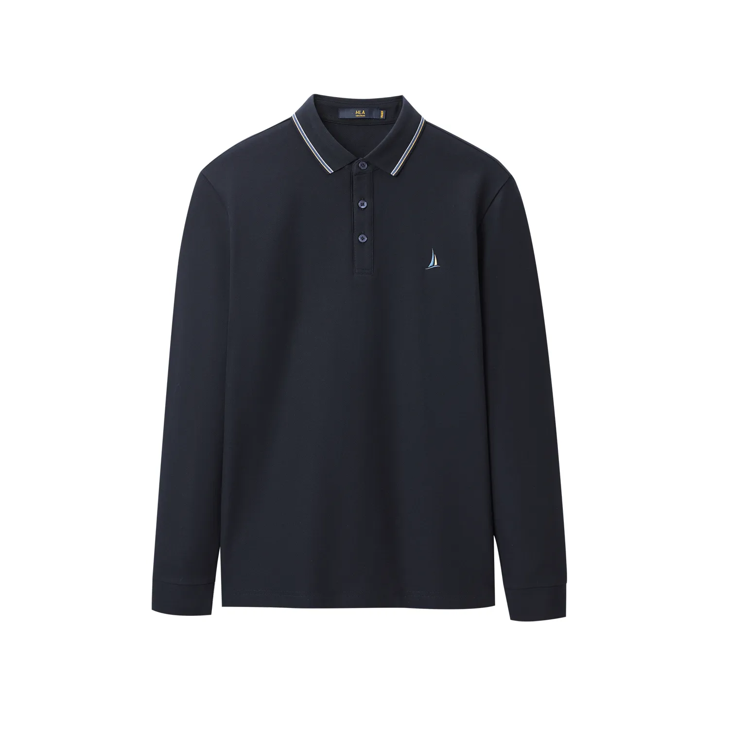 HLA Polo Shirts Men Navy Blue 02 - POIZON