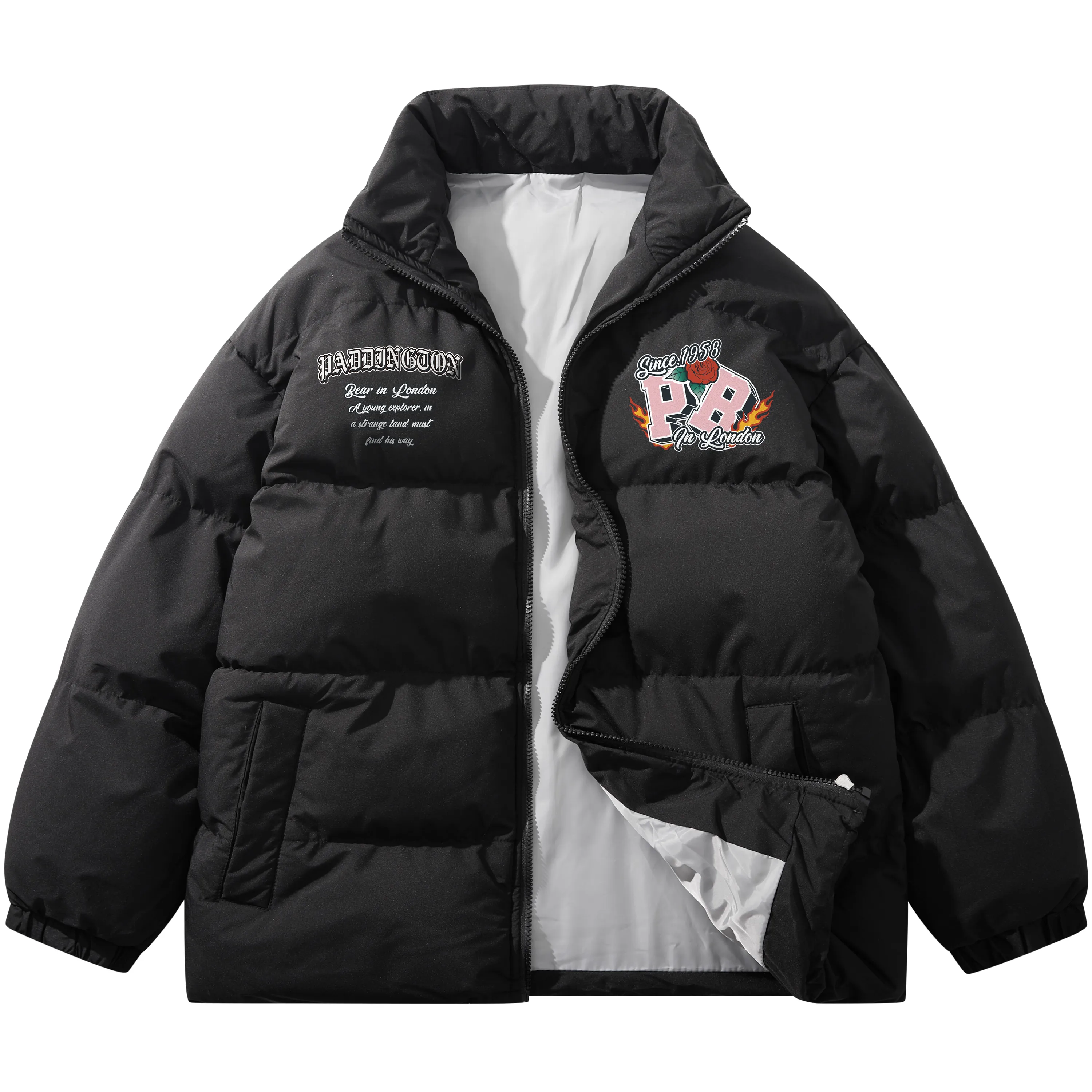 Paddington Bears Unisex Quilted Jacket - POIZON