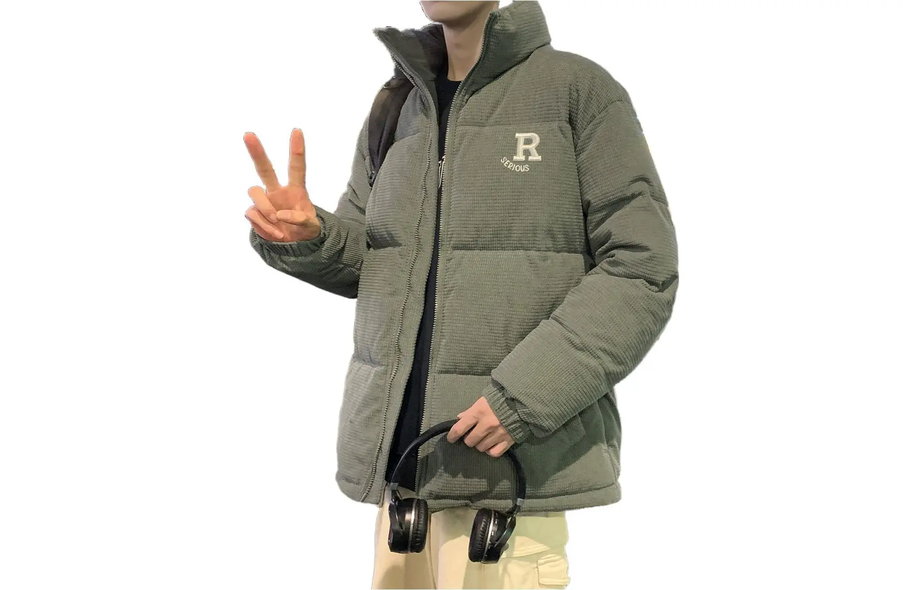 Tonlion Men Quilted Jacket - POIZON