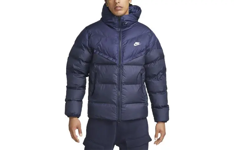 Nike Puffer Jackets Men Marine Blue - POIZON