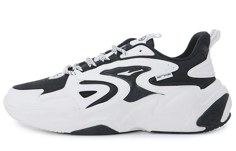 Erke Running Shoes Men Low-Top Jet Black Microcrystal White US M 9 - POIZON