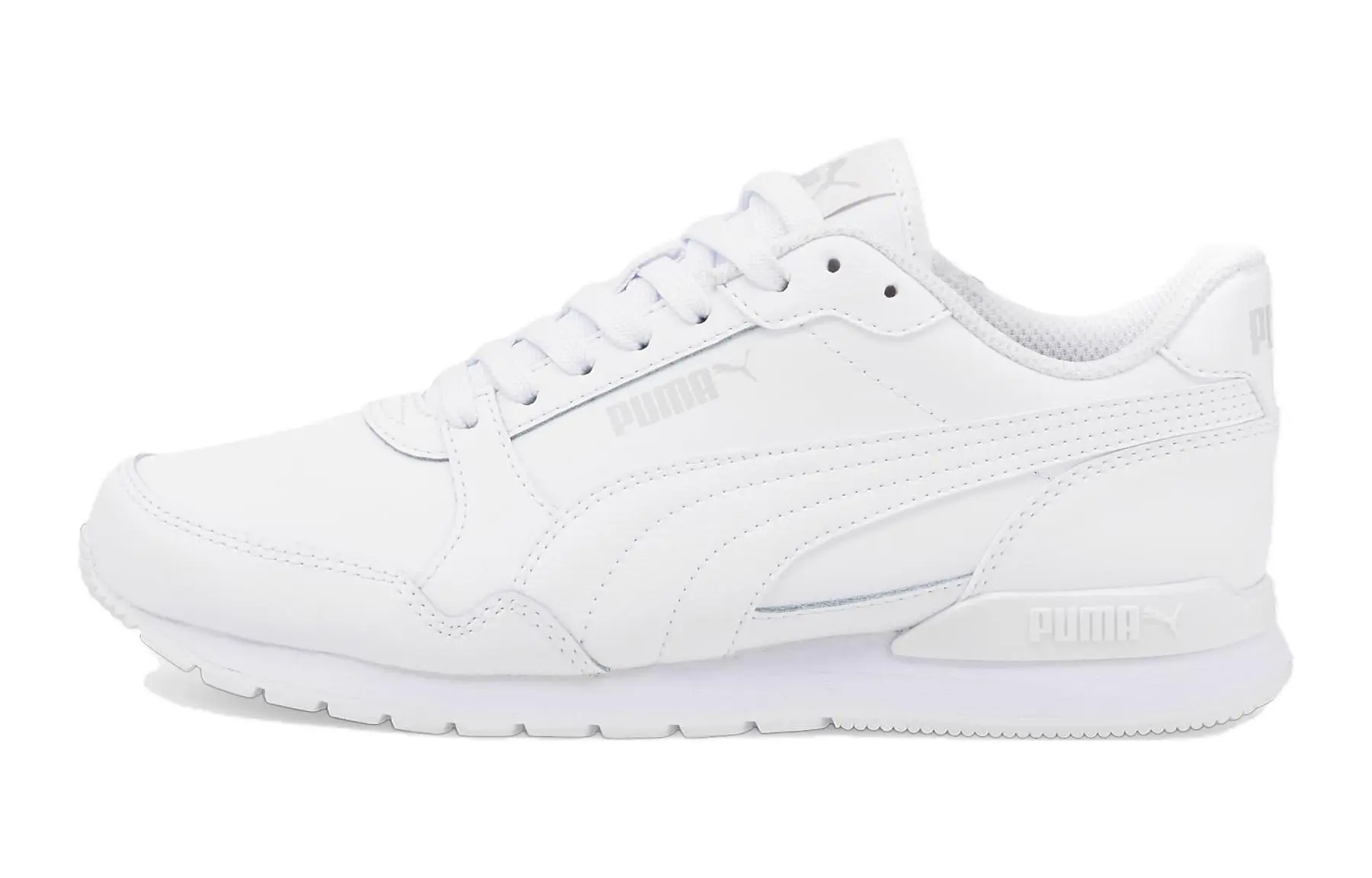 Puma ST Runner V3 Leather Jr 'Triple White' - POIZON