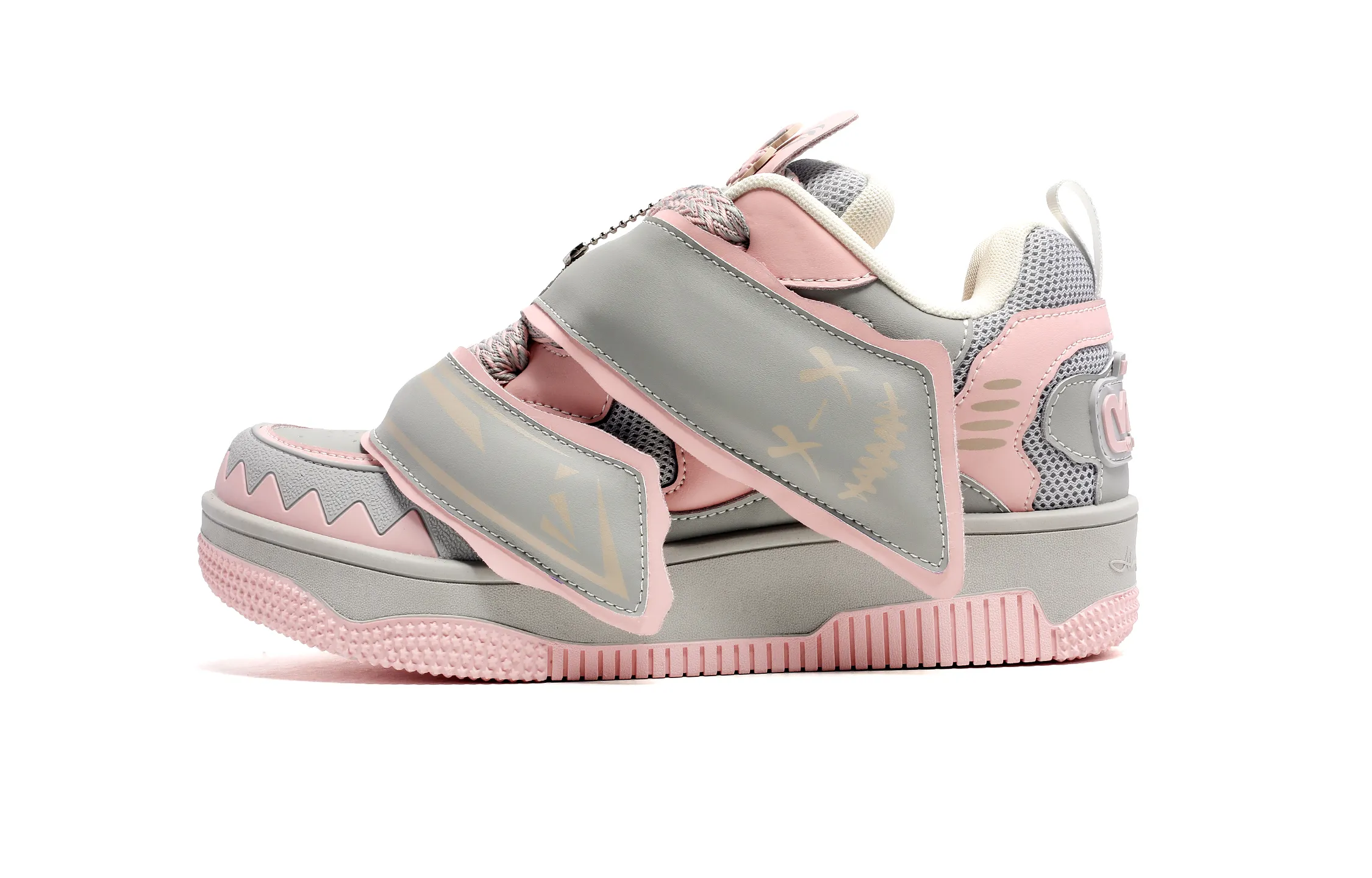 MR.PESIN Skateboarding Shoes Unisex Low-top Pink - POIZON