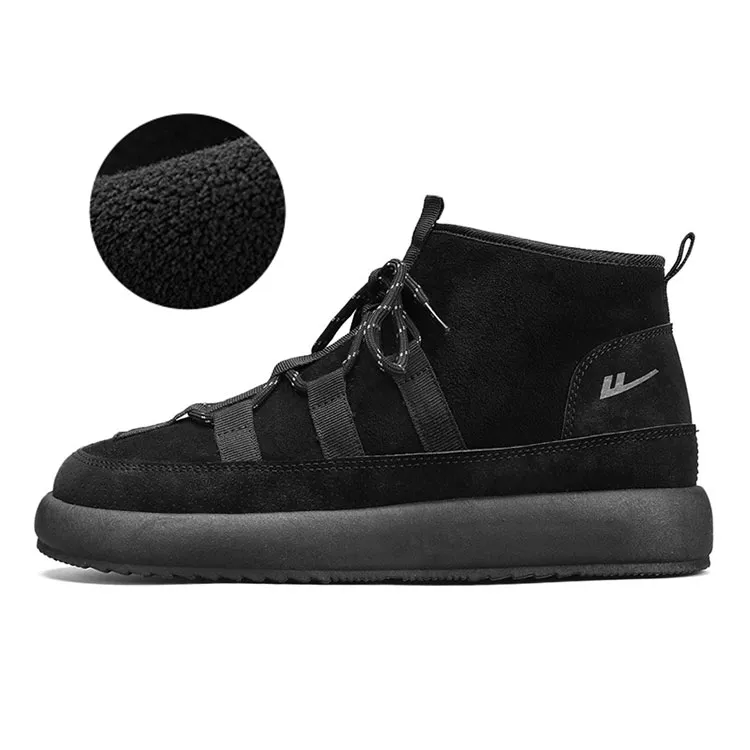 WARRIOR Casual Shoes Men Mid-Top Black - POIZON