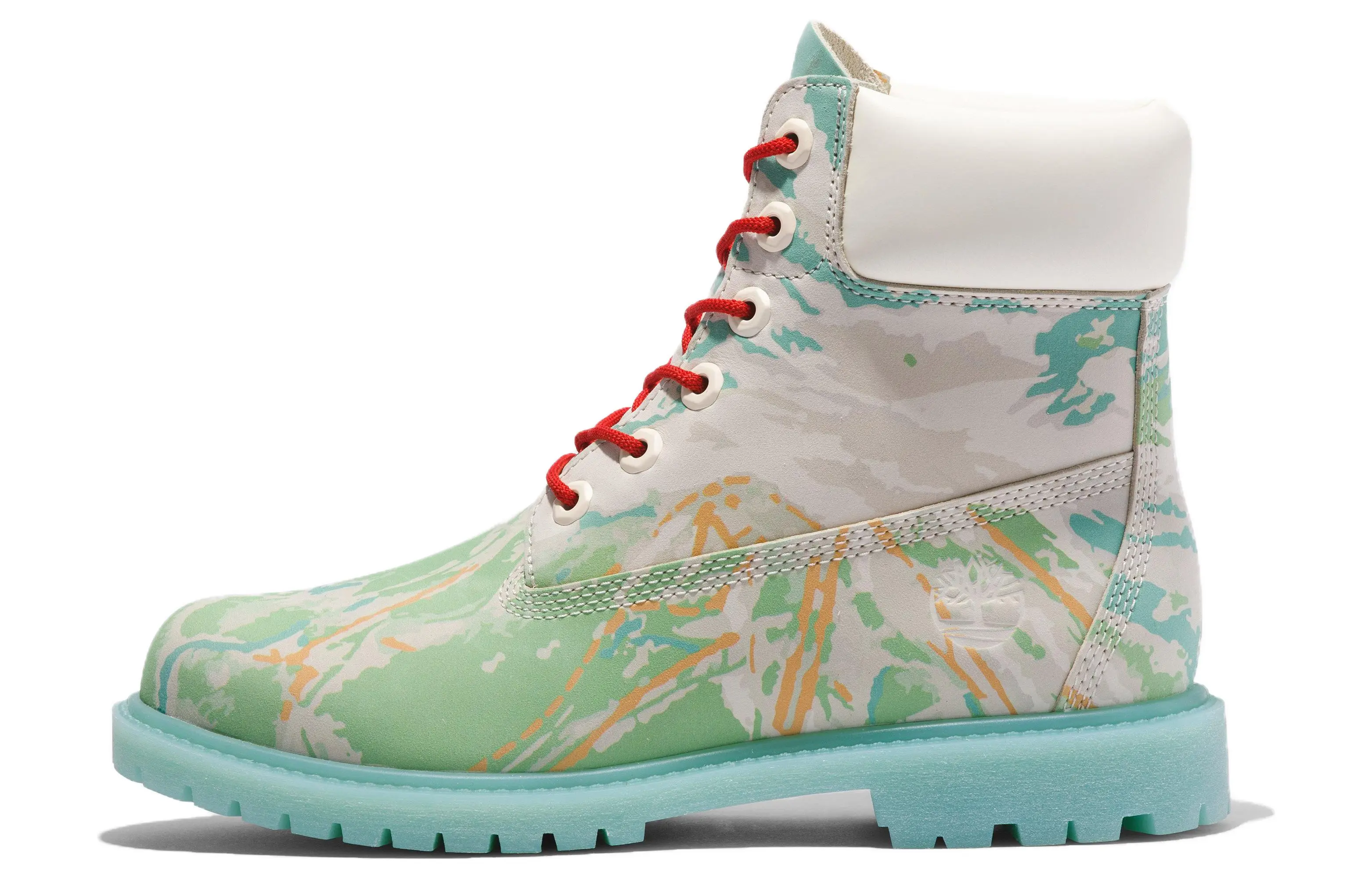 Timberland Women's Ski School Heritage 6 Inch Boot 'Trail Maps - Blue ...