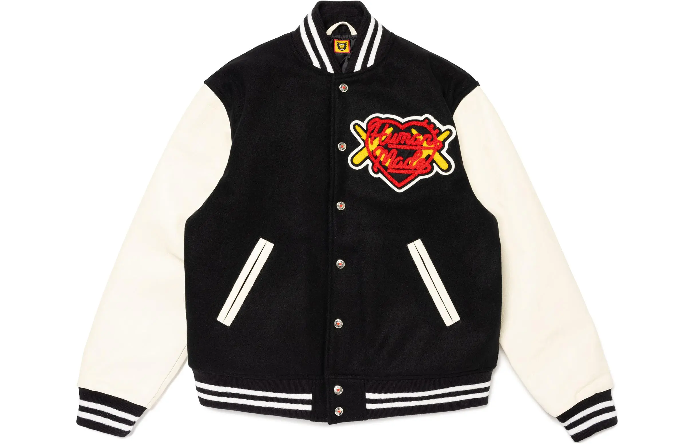 HUMAN MADE X Kaws Kids Varsity Jacket - POIZON
