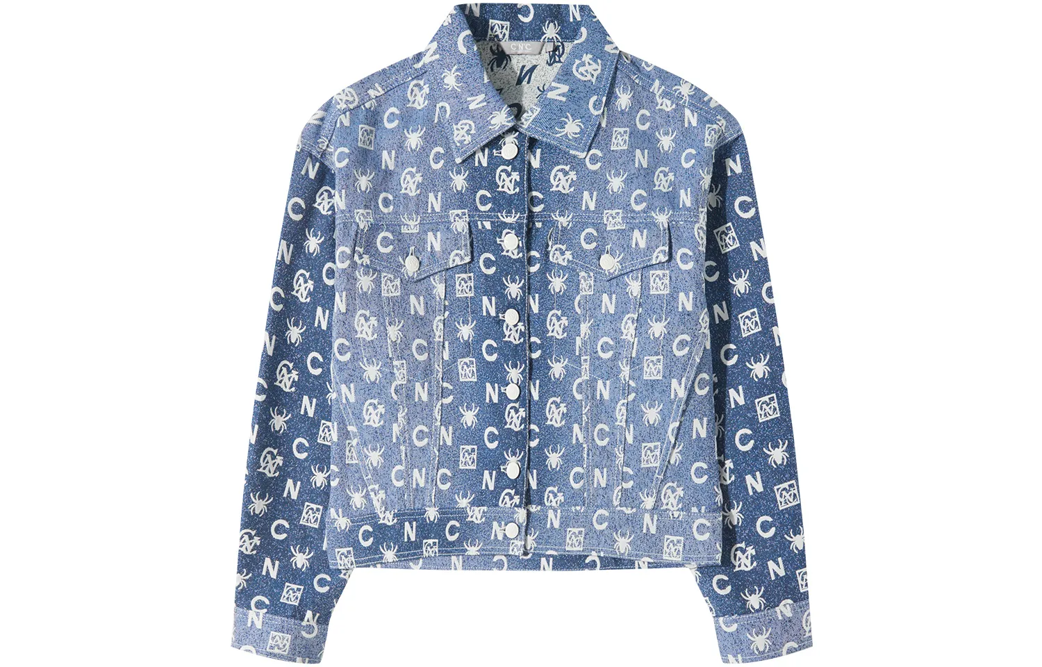 C"N"C Denim Jacket Women's Denim Blue - POIZON