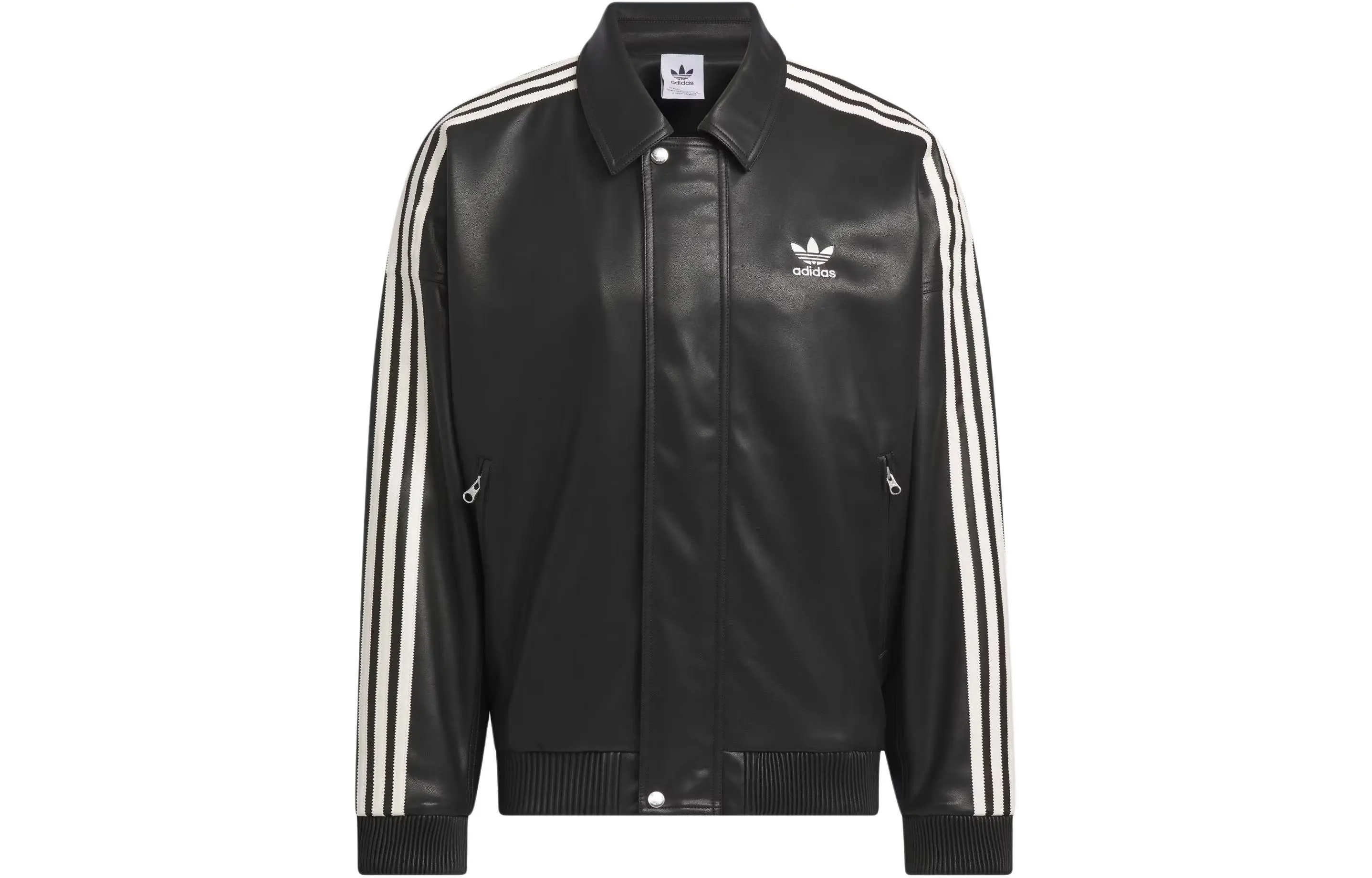 adidas originals Unisex Leather Jacket - POIZON