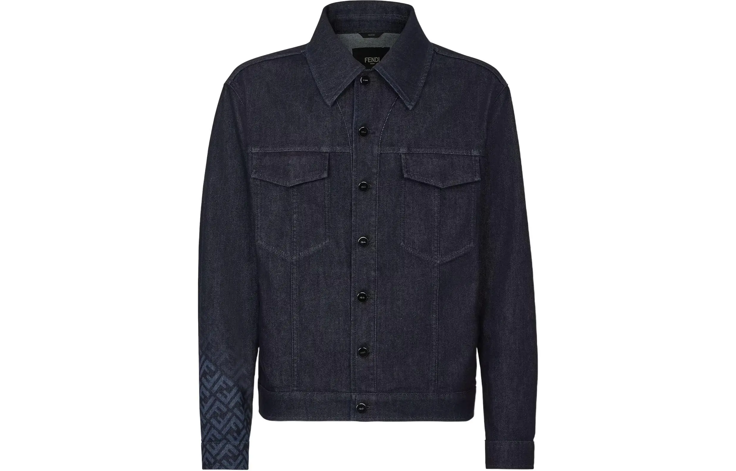 FENDI Denim Jacket Men Blue 48