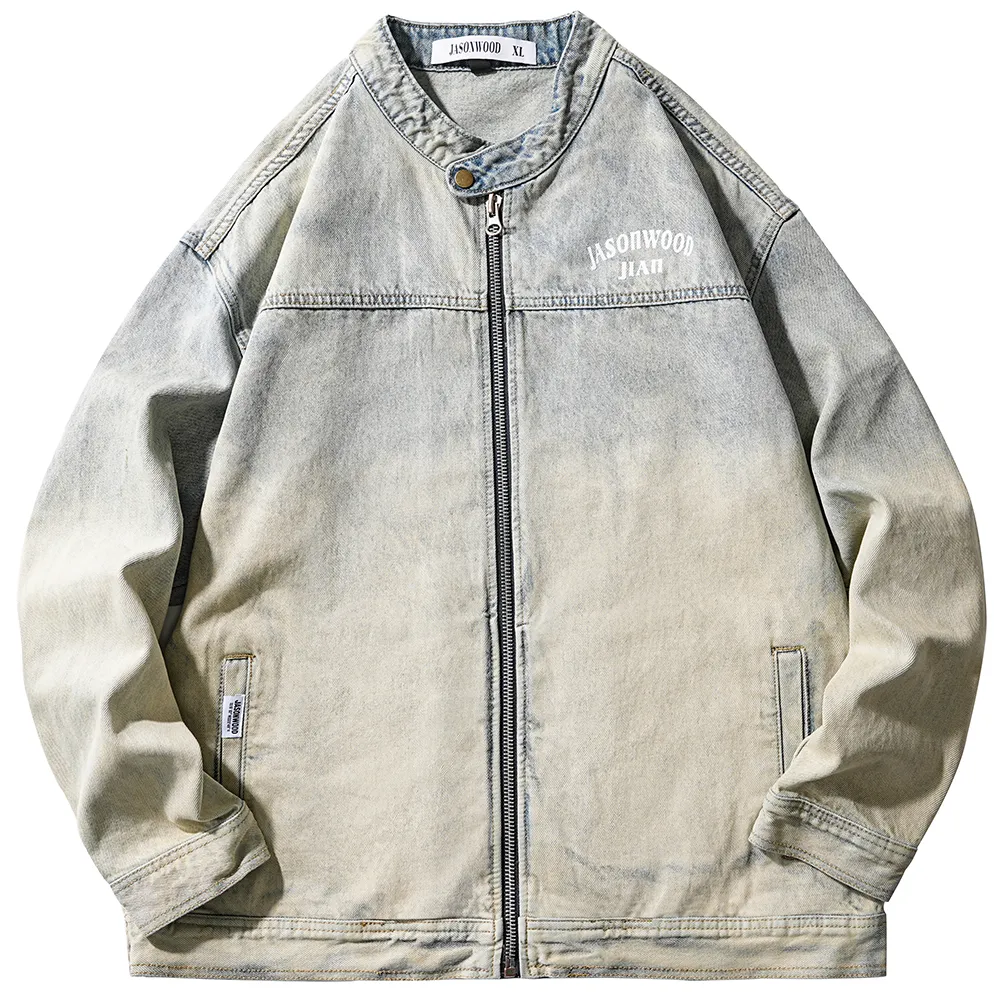 JASONWOOD Cowboy On The Run Denim Jacket Men Yellow Mud - POIZON