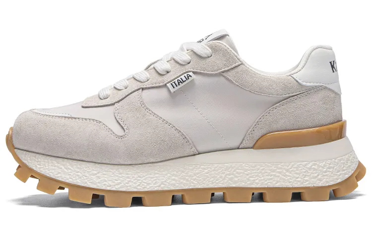 Kappa Running Shoes Women's Low-top White/khaki - POIZON