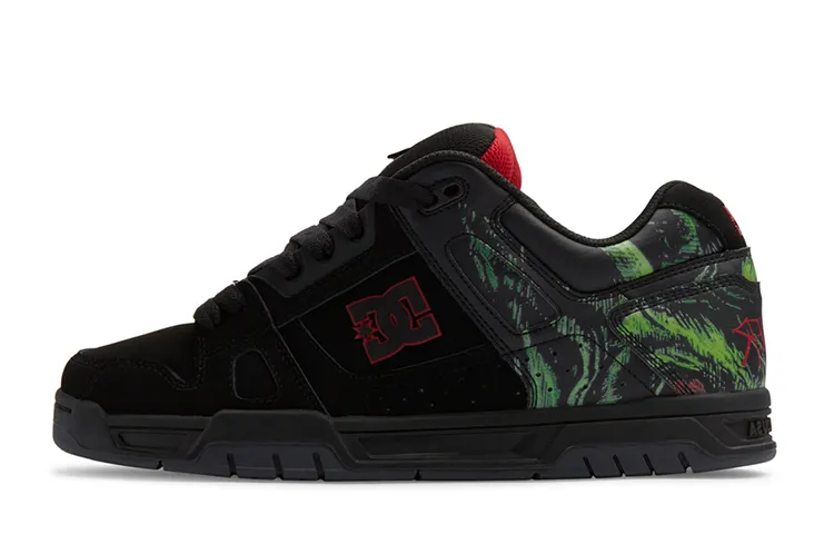 Slayer X DC Shoes Stag Low Black Green - POIZON