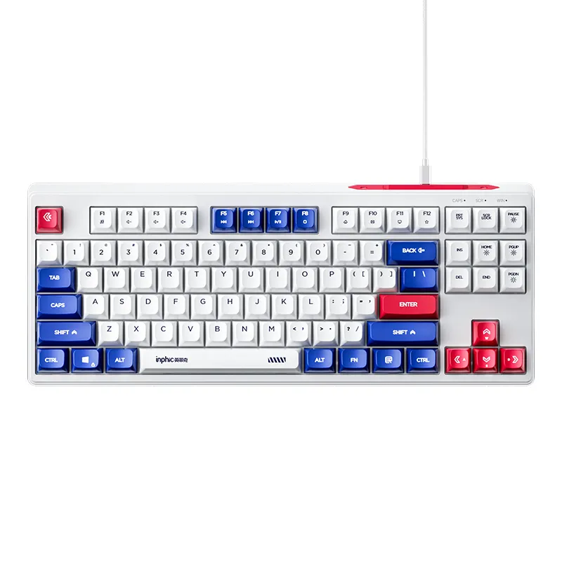 Inphic K9 2nd Generation Mecha Style Wired Keyboard Quiet Dazzling ...
