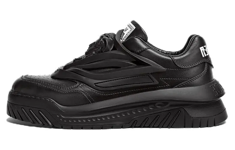 VERSACE Odissea Caged Rubber Medusa Sneaker Triple Black - POIZON