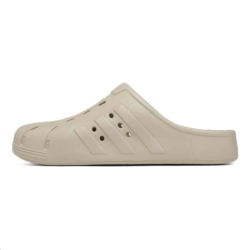 adidas Adilette Clogs Putty Grey - POIZON