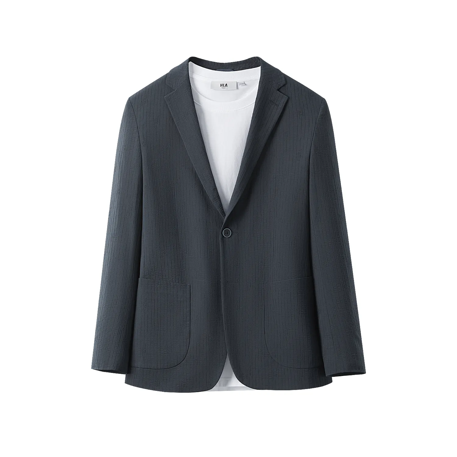 HLA Business Suits Men Navy Blue Pattern 57 - POIZON