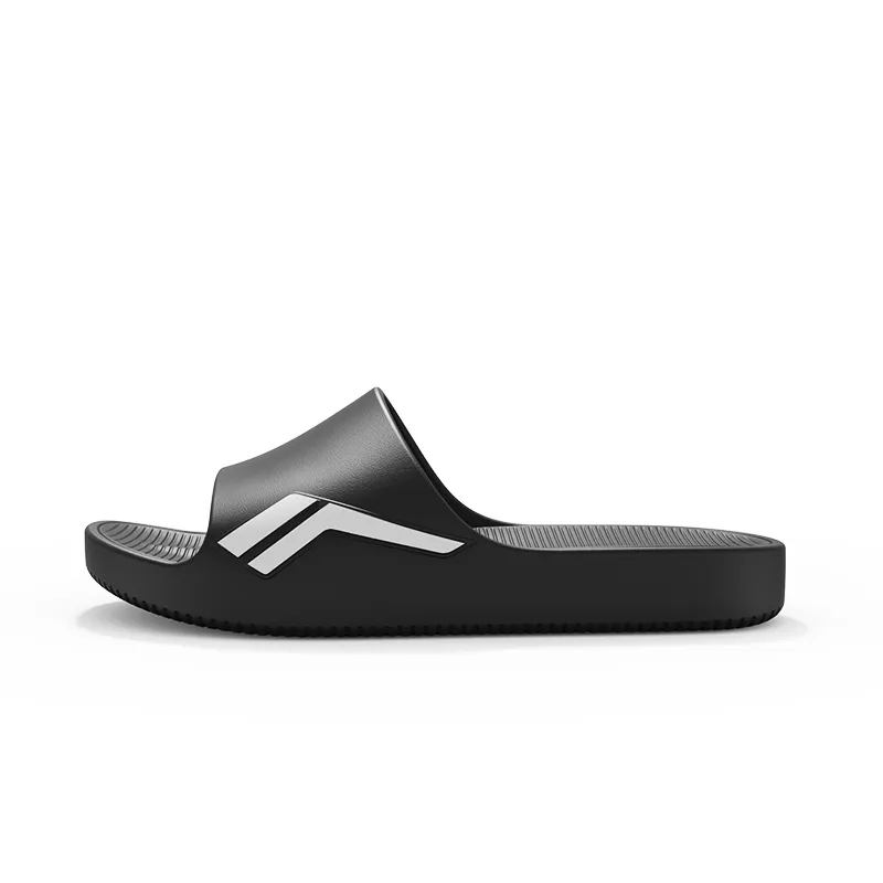 LUOFU Quiet Slide Slippers Men's Black White - POIZON