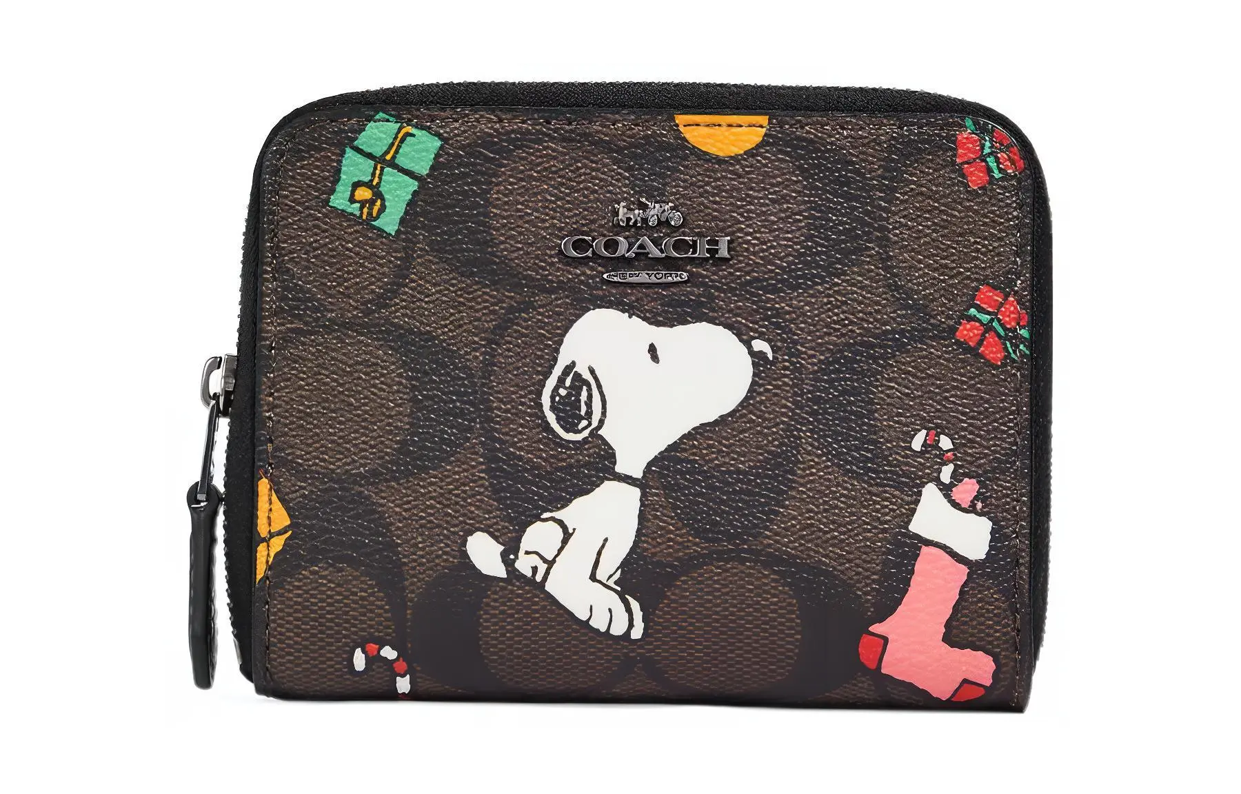 Peanuts X Snoopy X COACH Zip Around Wallets - POIZON