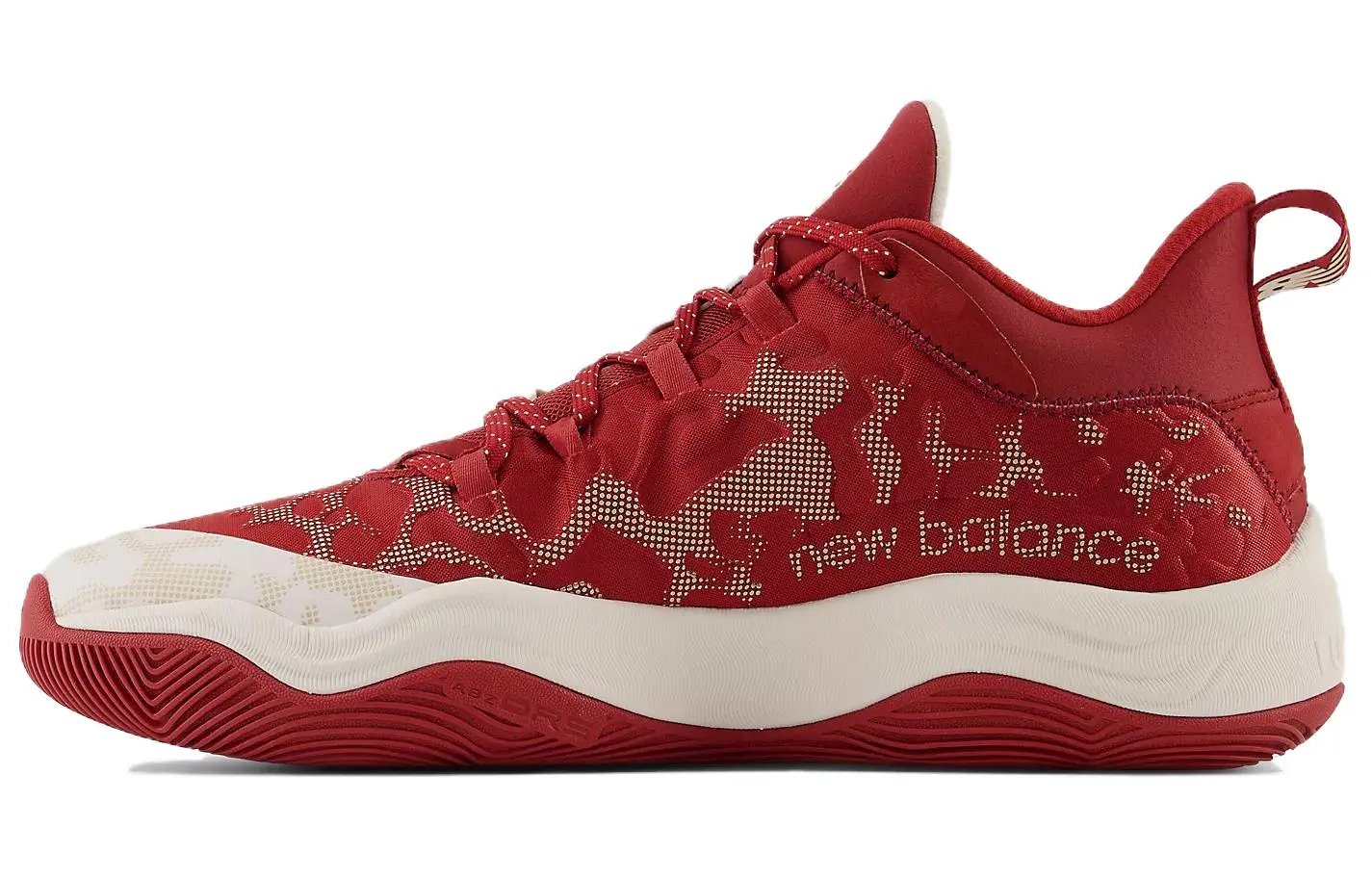 New Balance Two WXY V3 Basketball Shoes Unisex Low-Top Dark Red White ...