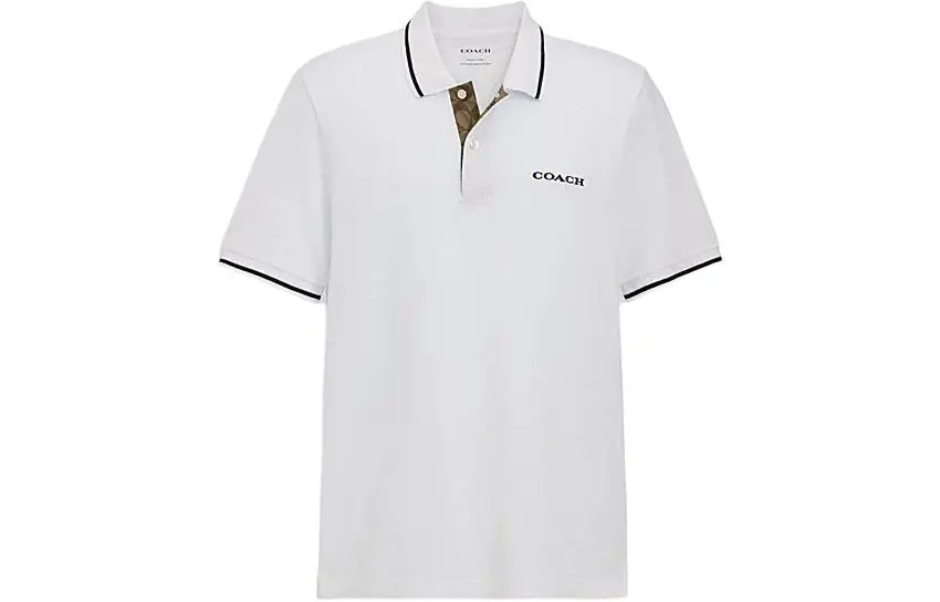 COACH Polo Shirts Men White - POIZON