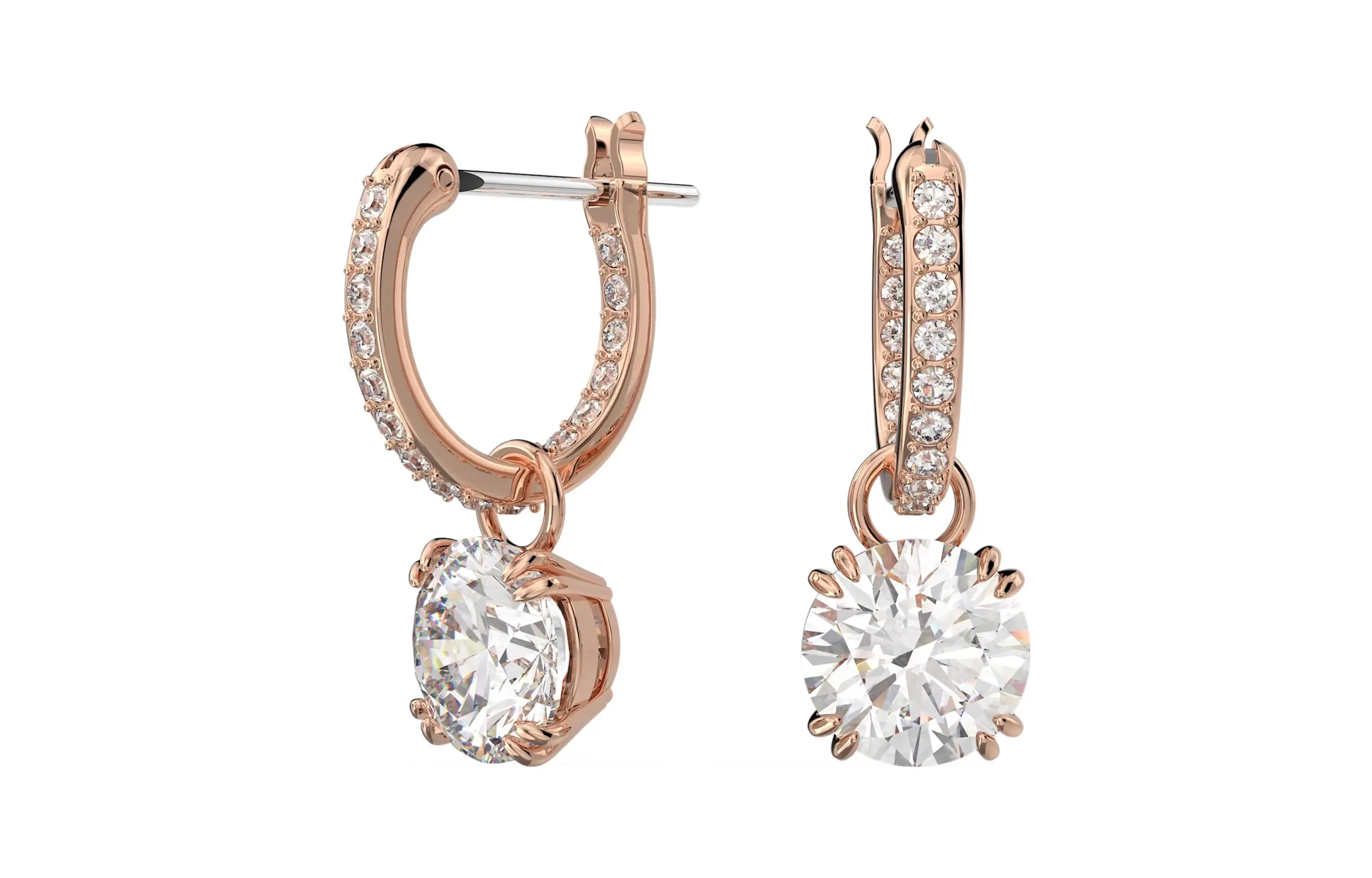 Swarovski Stilla Drop Earrings Rose Gold One Size Basic Packaging-Box ...