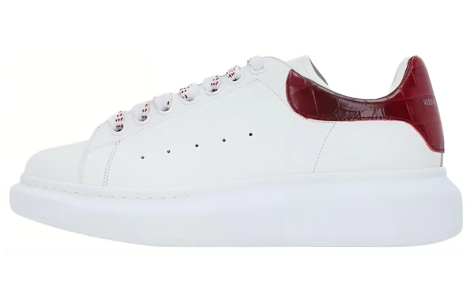 Alexander McQueen Oversized White Blood Red Croc Women's - POIZON