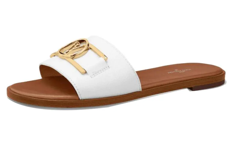 LOUIS VUITTON Lock It Slide Slippers Women's White - POIZON