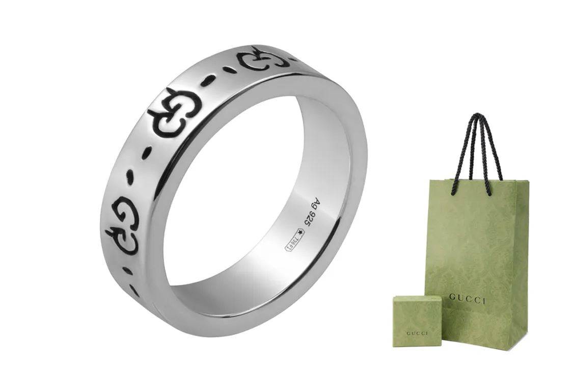 Gucci Ghost Ring Small Silver - POIZON