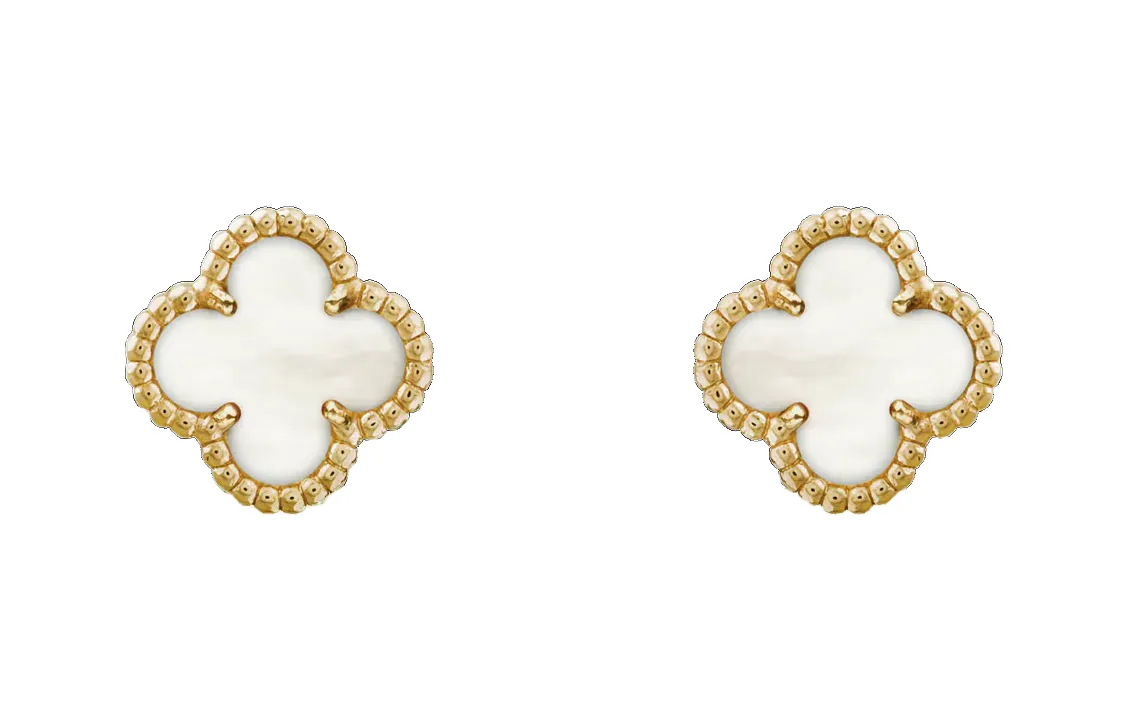 Van Cleef & Arpels Women's Alhambra Four Leaf Lucky Series Ear Stud ...