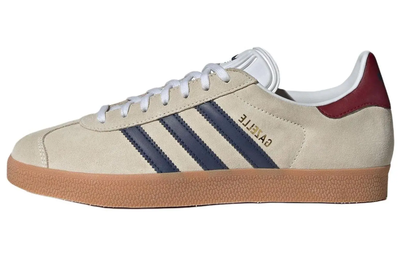 Adidas Originals Gazelle Beige Dark Blue Collegiate Burgundy - POIZON