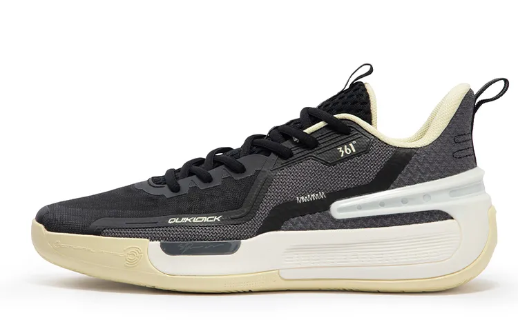 361° GOEY Series Basketball Shoes Men Low-Top Obsidian Black/Gypsum ...