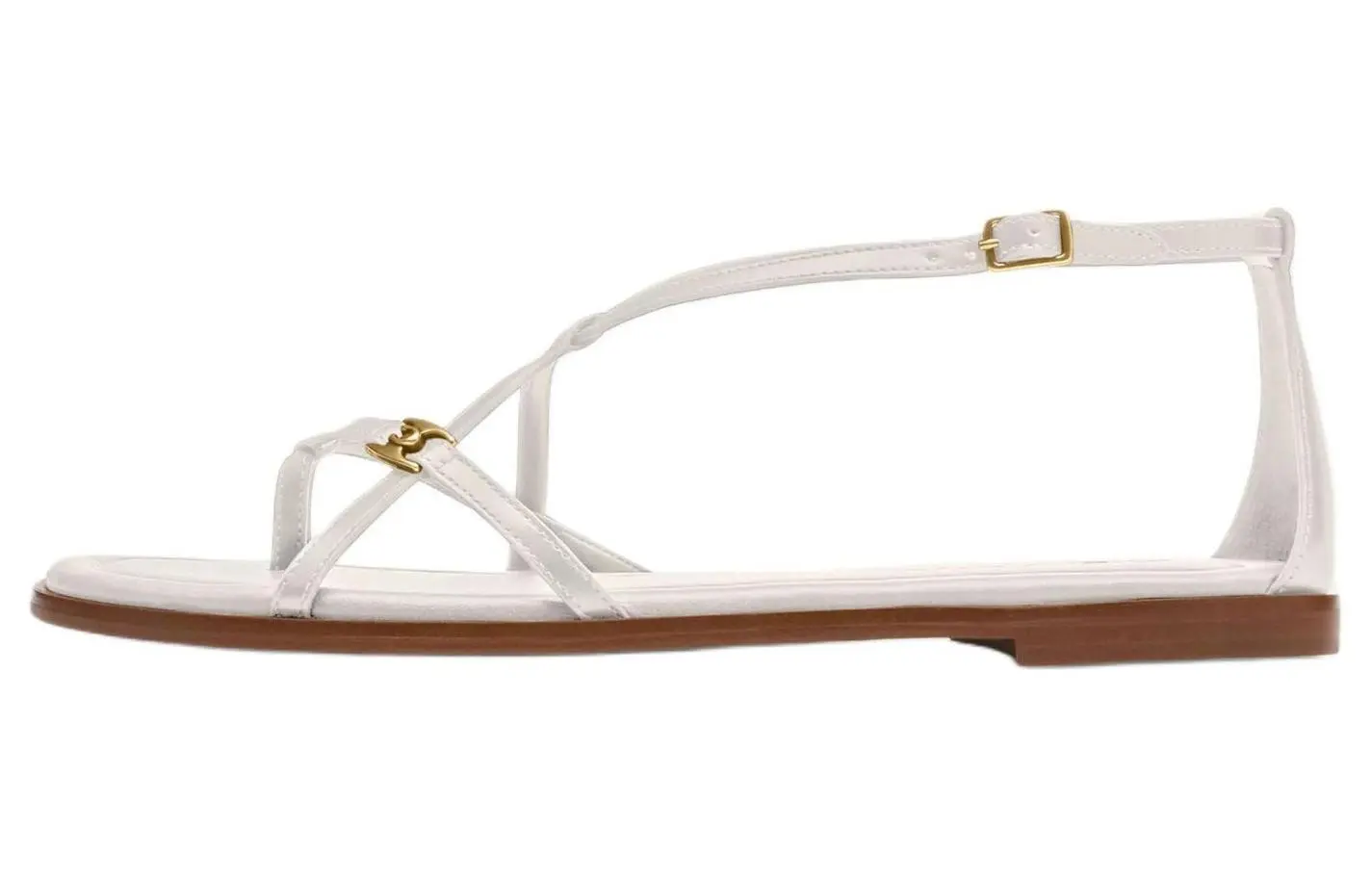 COACH One-Strap Sandals Women's White Original Shoe Box Included US W 8 ...