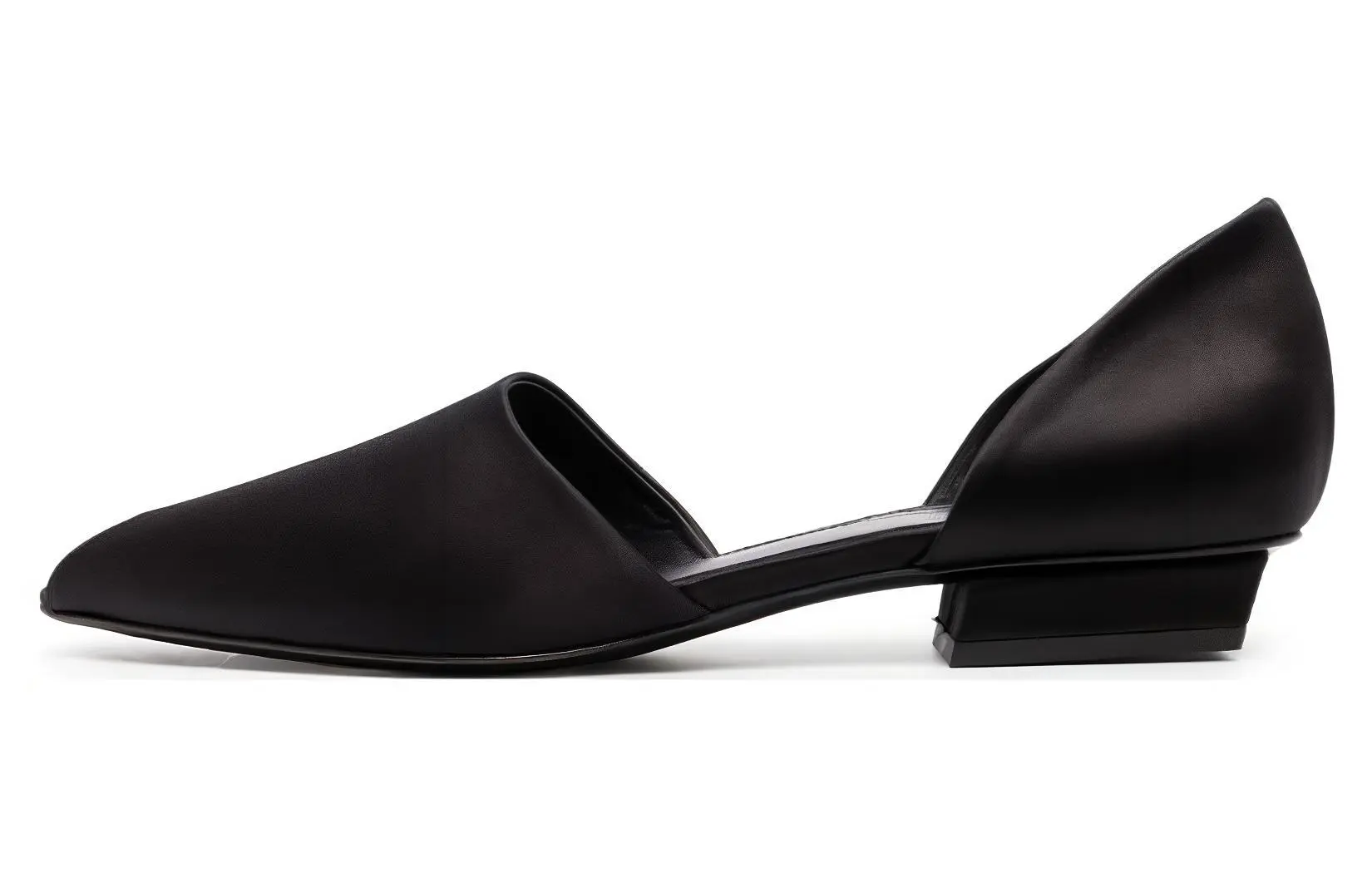 TOTEME Peep-toe Satin Ballerina Shoes - POIZON