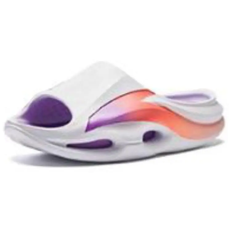 ANTA Slide Slippers Men Pure White/Half Summer Purple/Scarlet Lipstick ...