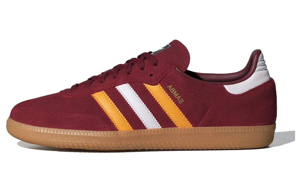 Adidas Samba OG 'Collegiate Burgundy Yellow' US M 4.5