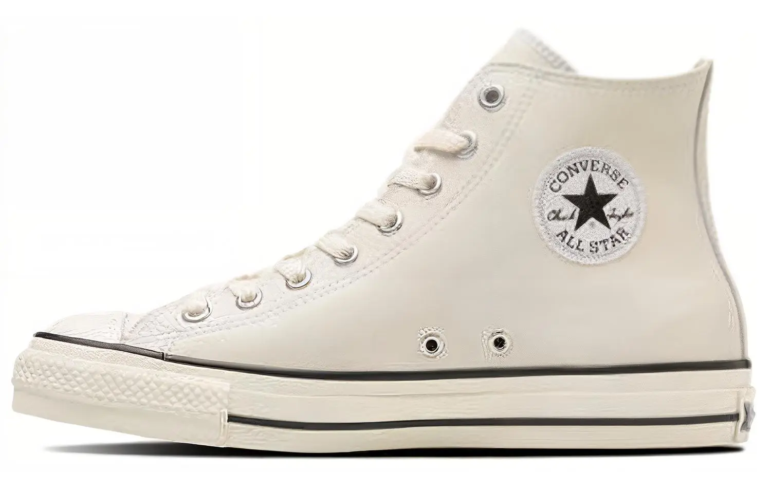 Converse Cons Pro Leather Canvas Shoes Unisex High-Top Beige White - POIZON