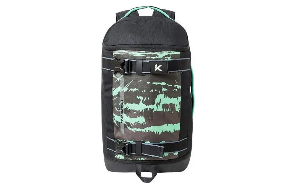 ANTA Backpack Black Spelling Green - POIZON