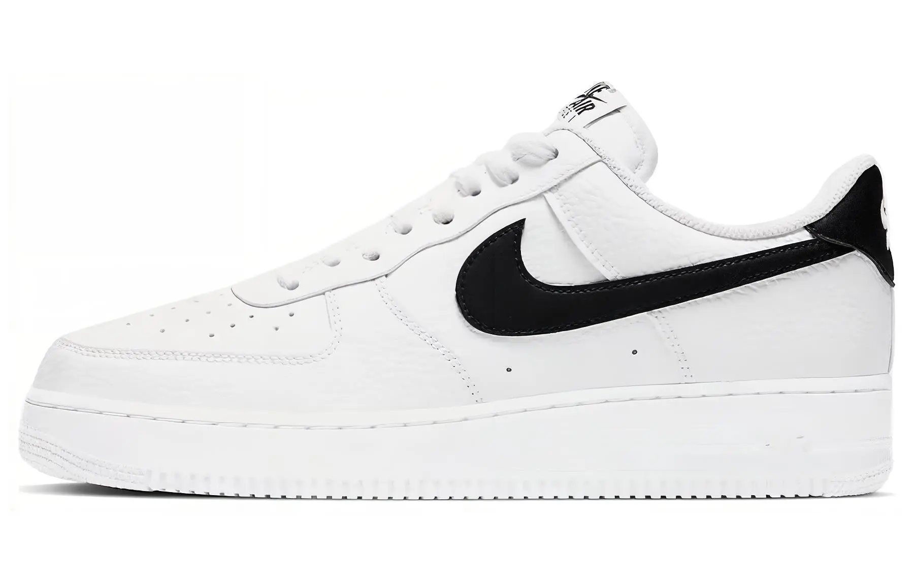 Nike Air Force 1 Low '07 White Black Pebbled Leather - POIZON
