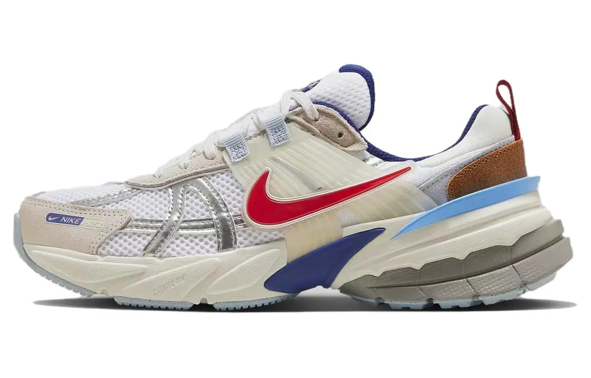 Nike V2K Run Metallic Silver Gym Red University Blue Women's - POIZON