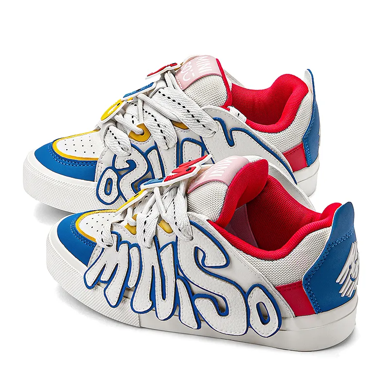 MINISO Dream M Series Skateboarding Shoes Unisex Low-top White/Blue/Red ...
