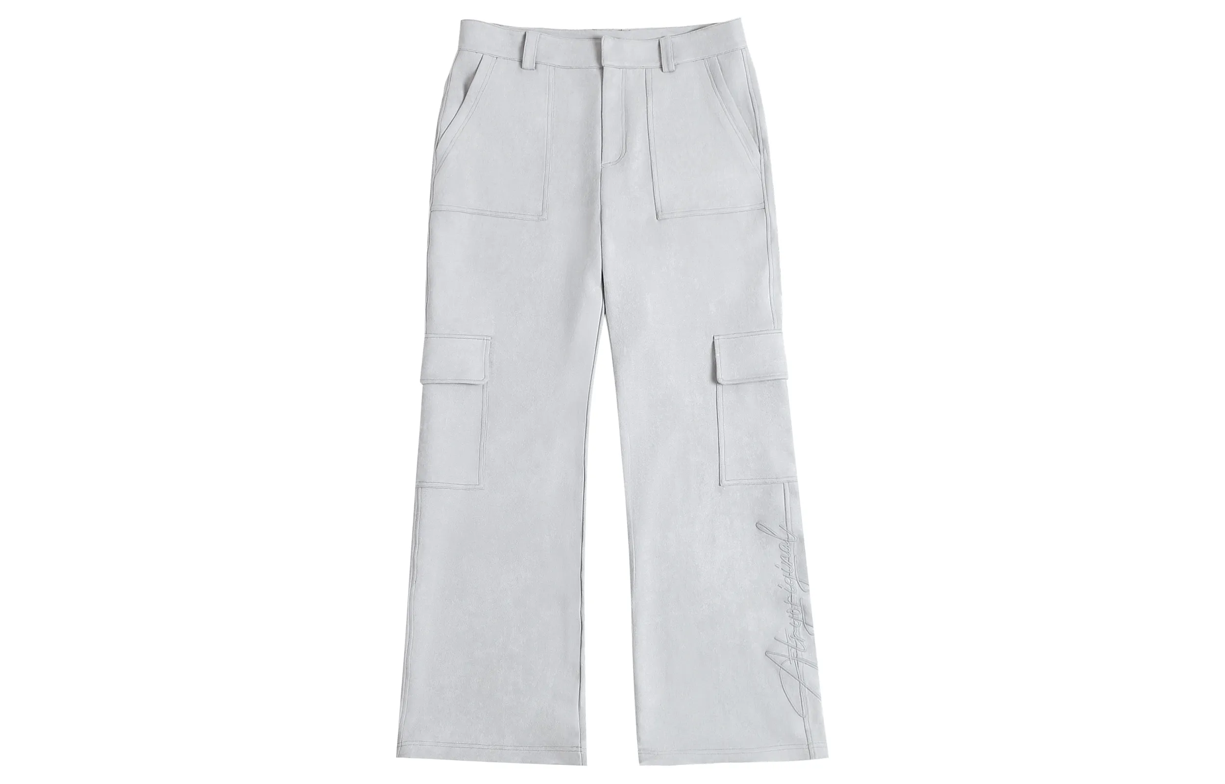 Atry Flower Body LOGO Series Cargo Pants Unisex Grey/Blue - POIZON