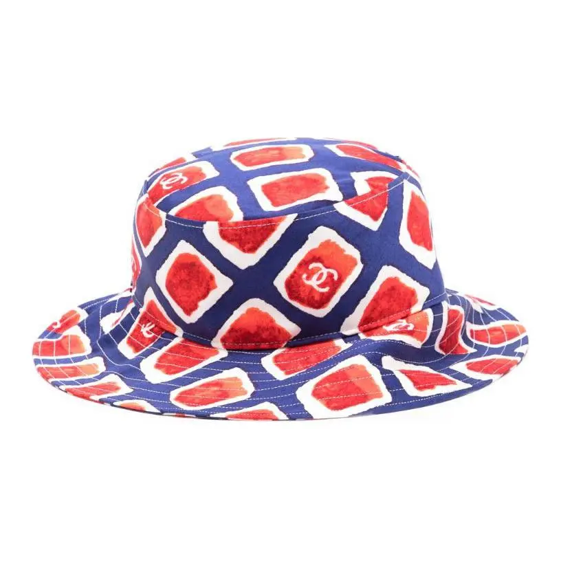 CHANEL 2000s Cc Abstract-print Bucket Hat - POIZON