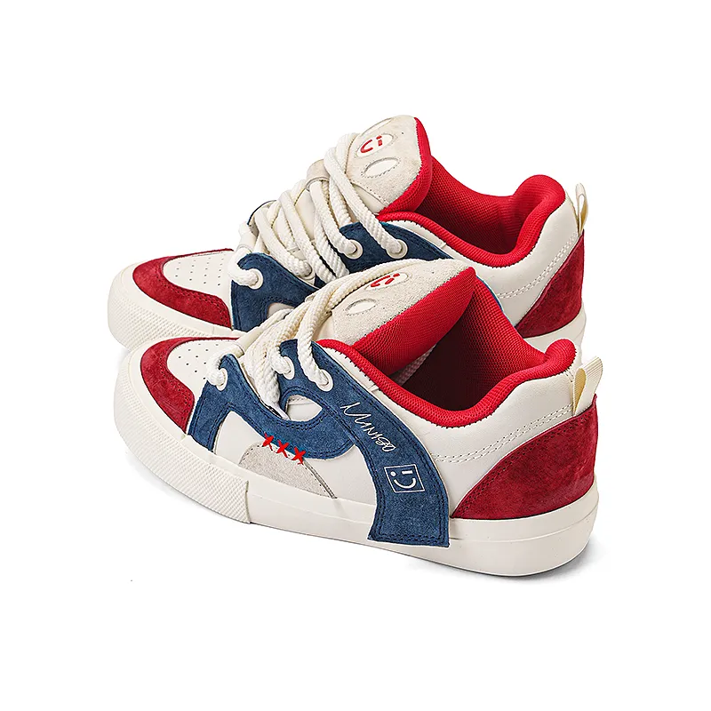 MINISO Dream M Series Skateboard Shoes Unisex Low-Top White Blue Red ...