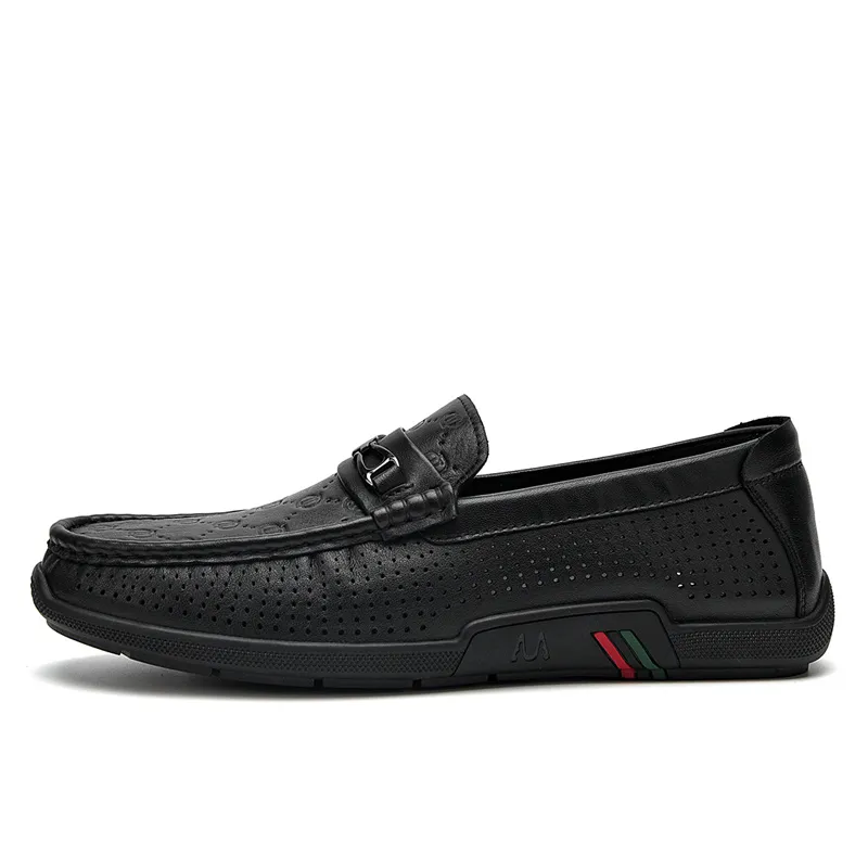 SEPTWOLVES Gommino Loafers Men Black - POIZON