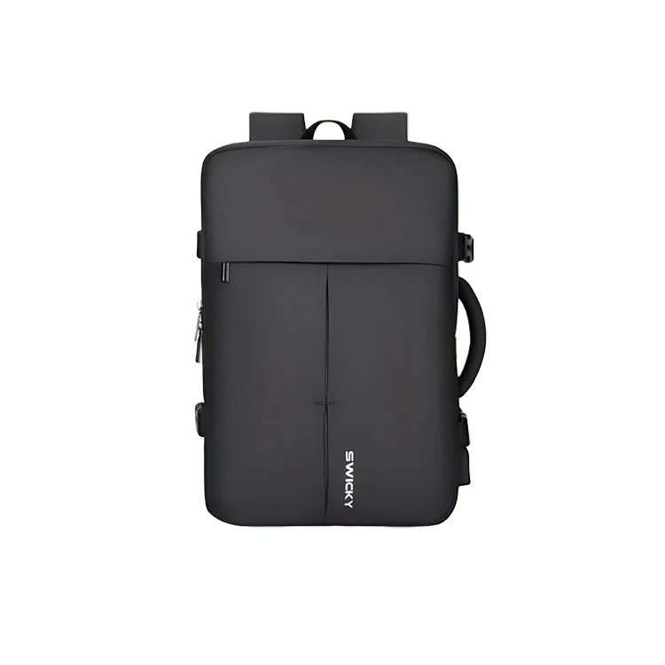 SWICKY Backpack Black Small Size - With External USB Charging Port - POIZON