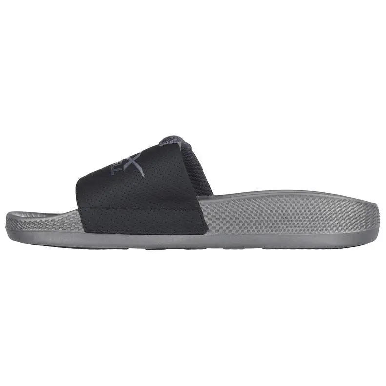 Skechers Hyper Slide Slide Slippers Men Gray Black - POIZON