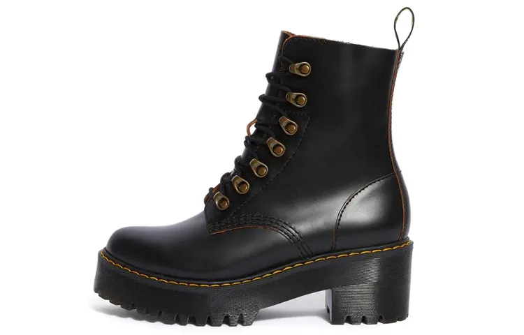 Dr.Martens Leona Martin Boot Women's Black - POIZON