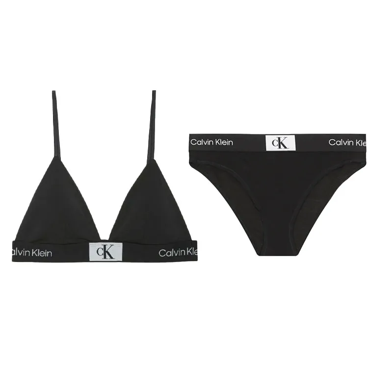 CALVIN KLEIN Underwear Set Women's Black - POIZON