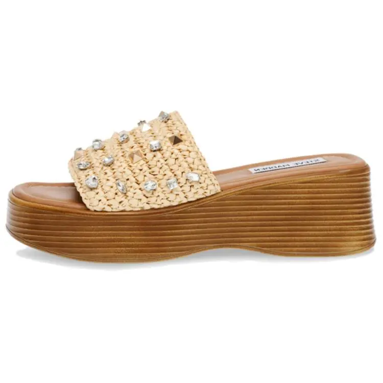STEVE MADDEN Slide Slippers Women's Natural - POIZON