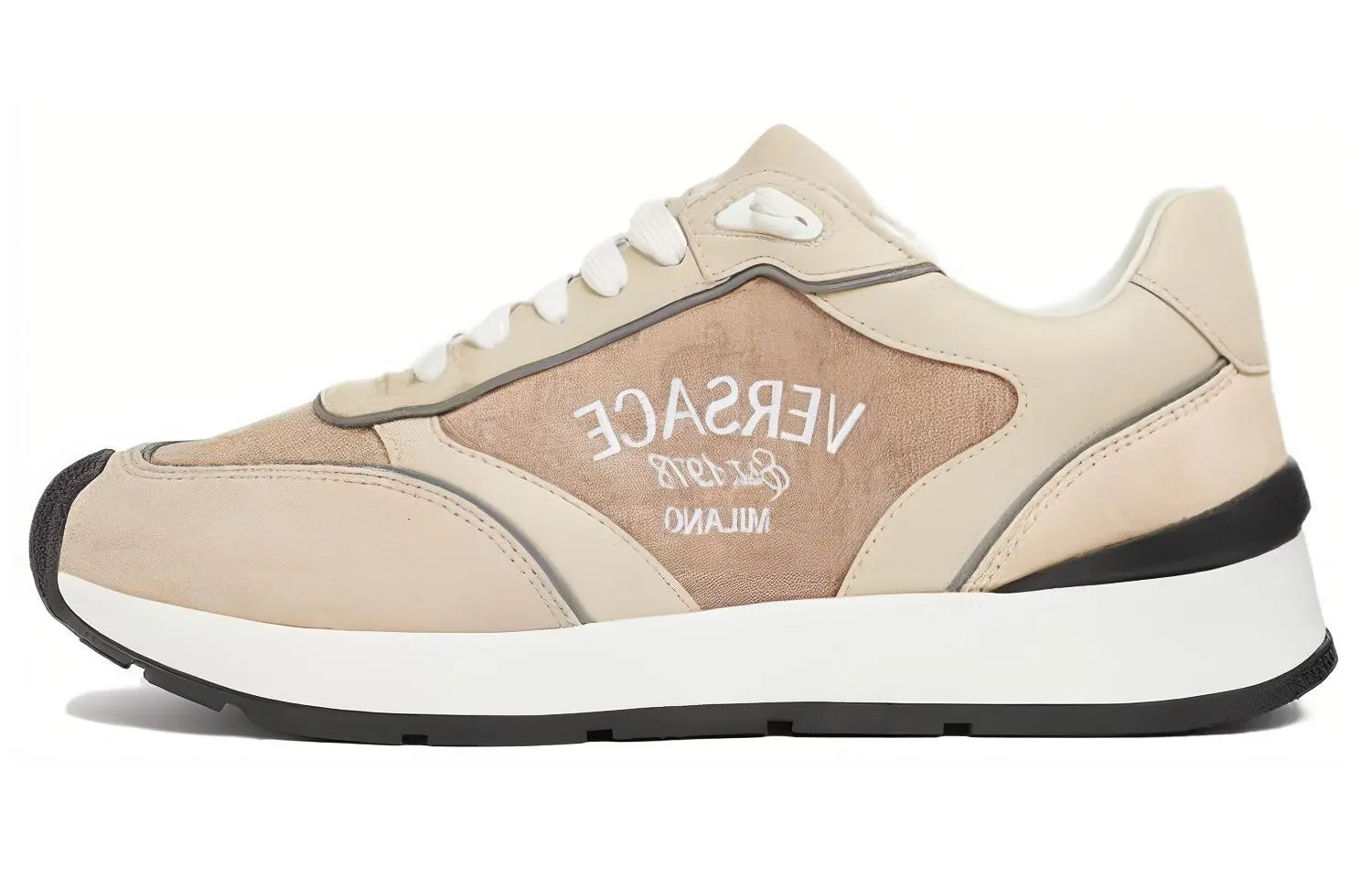 VERSACE Logo-embroidered Panelled Sneakers - POIZON